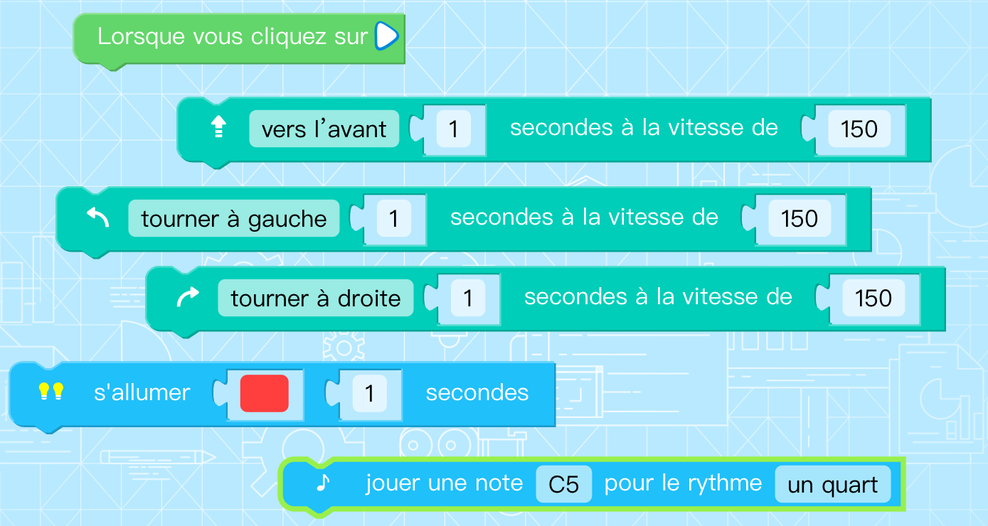 Programme 3 : Faire jouer une note et allumer les LEDs de la carte.