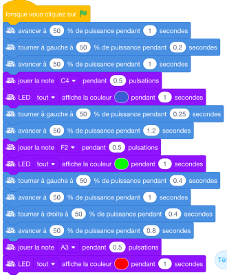 Programme 3 : Faire jouer une note et allumer les LEDs de la carte.