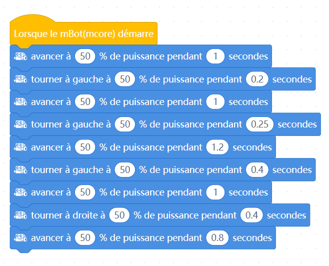 Programme 2 : Déplacer le robot et éviter les obstacles (trajectoire ...