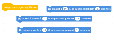 Programme 2 : Déplacer le robot et éviter les obstacles (trajectoire ...