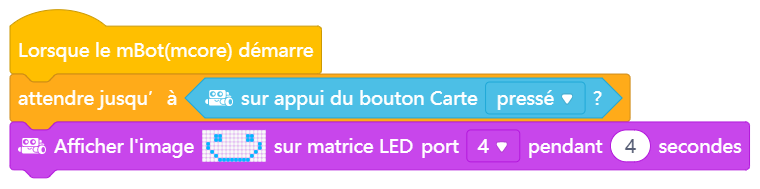 Exercices de programmation avec mBot et mblock5