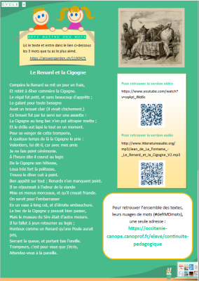 Défis "Je raconte une histoire"